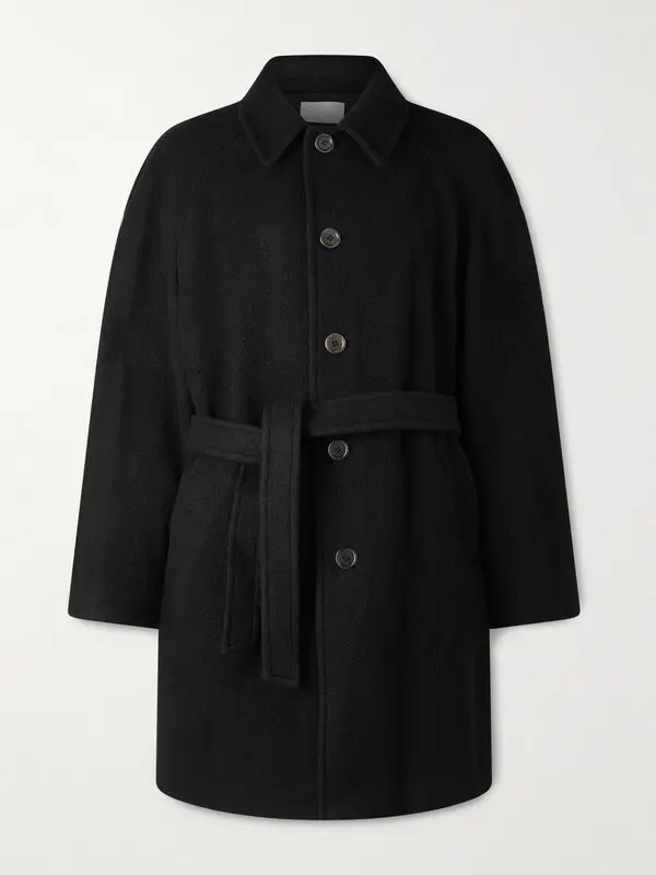 AMOMENTO Belted Wool-blend Coat