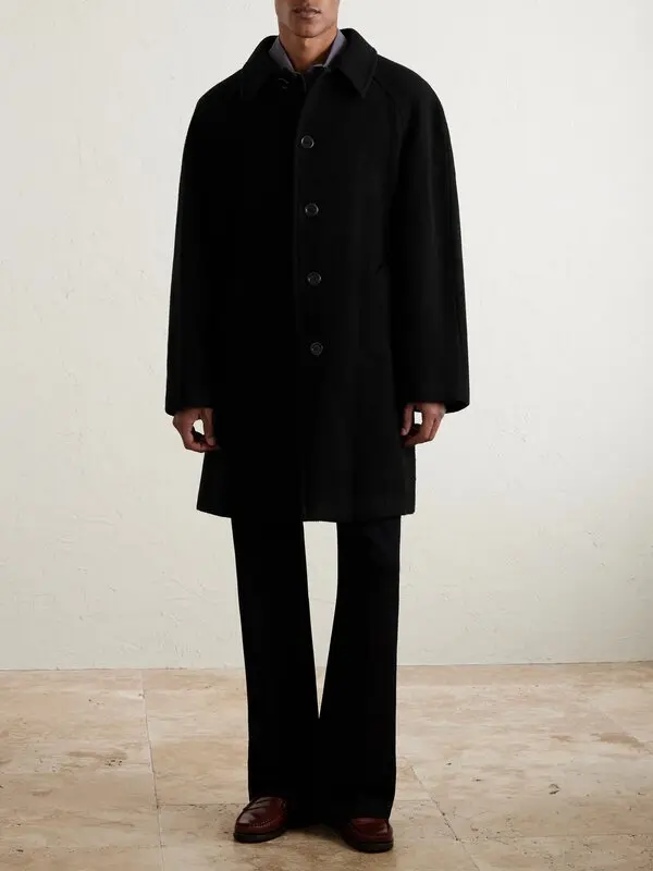 AMOMENTO Belted Wool-blend Coat
