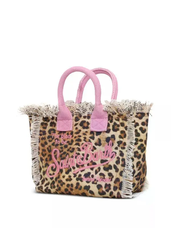 MC2 SAINT BARTH Mini Vanity Leopard-print Fringed Bag