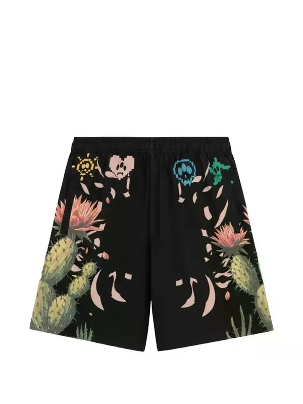 BARROW Cactus-print Shorts - Black