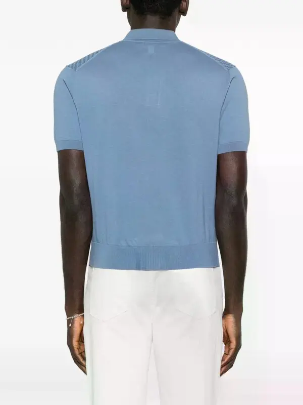Canali Textured Polo Shirt