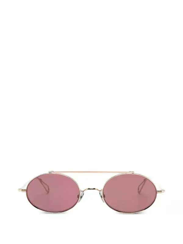 AHLEM Turbigo Oval-frame Sunglasses - Gold