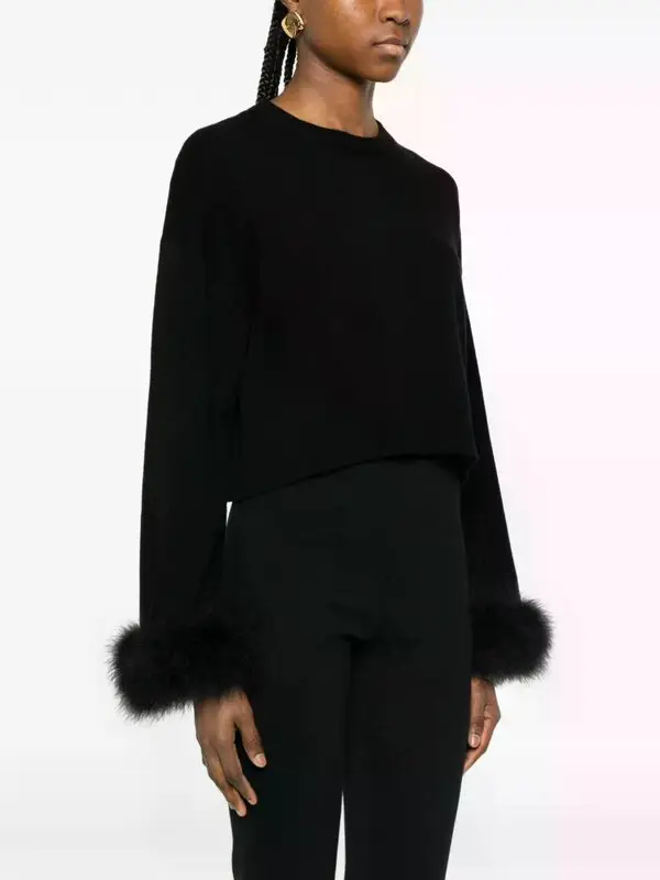 Valentino Garavani Cashmere Jumper With Feather Trim