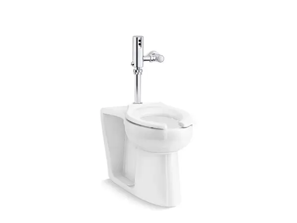 KOHLER Modflex Adjust-a-bowl Antimicrobial Toilet With Mach Tripoint Touchless Dc 1.6 Gpf Flushometer With Bedpan Lugs - One-color