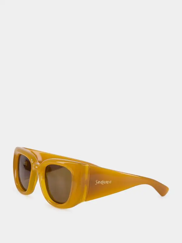Saint Laurent Sl 903 Howl Butterfly Sunglasses - Brown