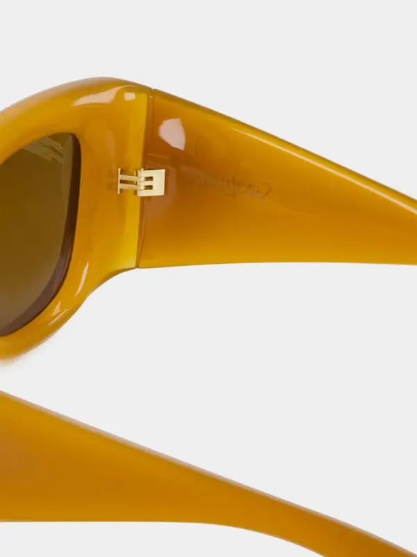 Saint Laurent Sl 903 Howl Butterfly Sunglasses - Brown