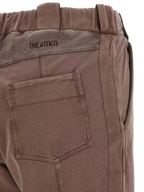 Attico Panelled Split Trousers - Brown