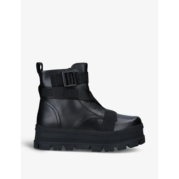 UGG Sid Chunky-sole Waterproof Leather Boots - Black