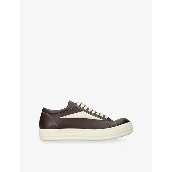 Rick Owens Vintage Low Leather Trainers - Dark Brown