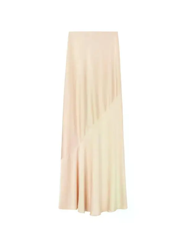 Ermanno Scervino Matte Satin Long Maxi Skirt - Neutrals