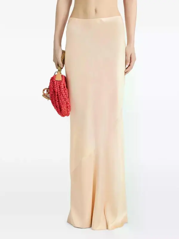 Ermanno Scervino Matte Satin Maxi Skirt