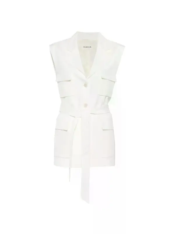 P.a.r.o.s.h Pocket Belted Waistcoat - White