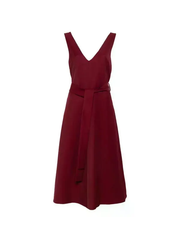 P.a.r.o.s.h V-neck Belted Dress - Red