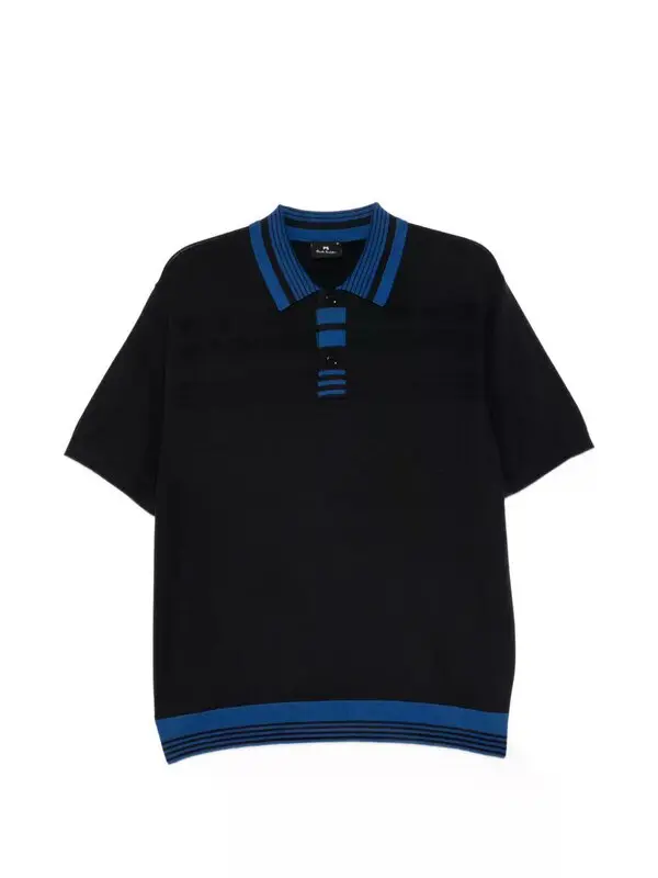 Paul Smith Striped Polo Shirt - Black