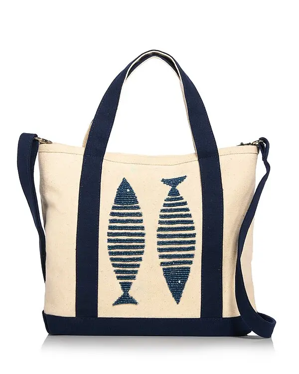 Aqua Mini Canvas Tote - Blue
