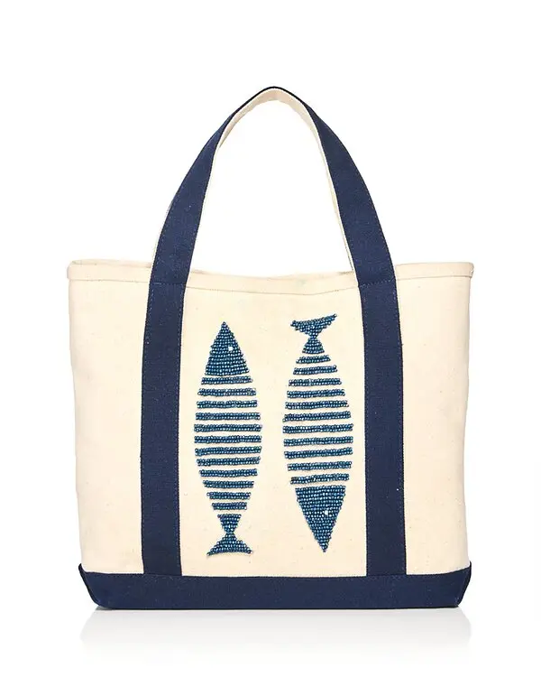 Aqua Mini Canvas Tote - Blue