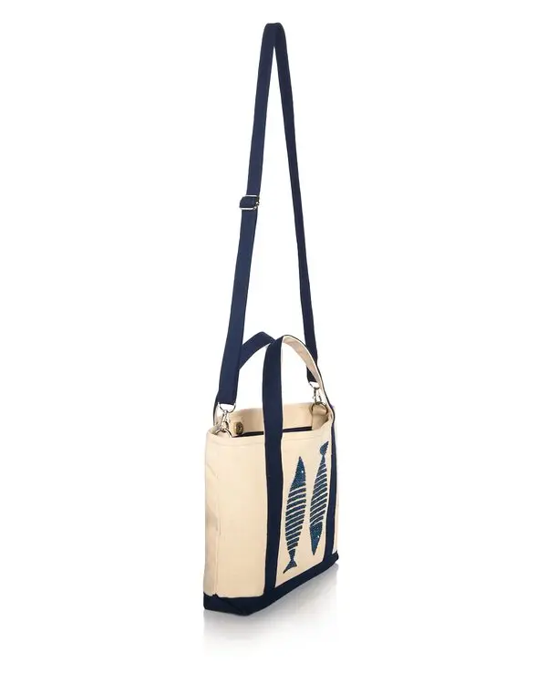 Aqua Mini Canvas Tote - Blue