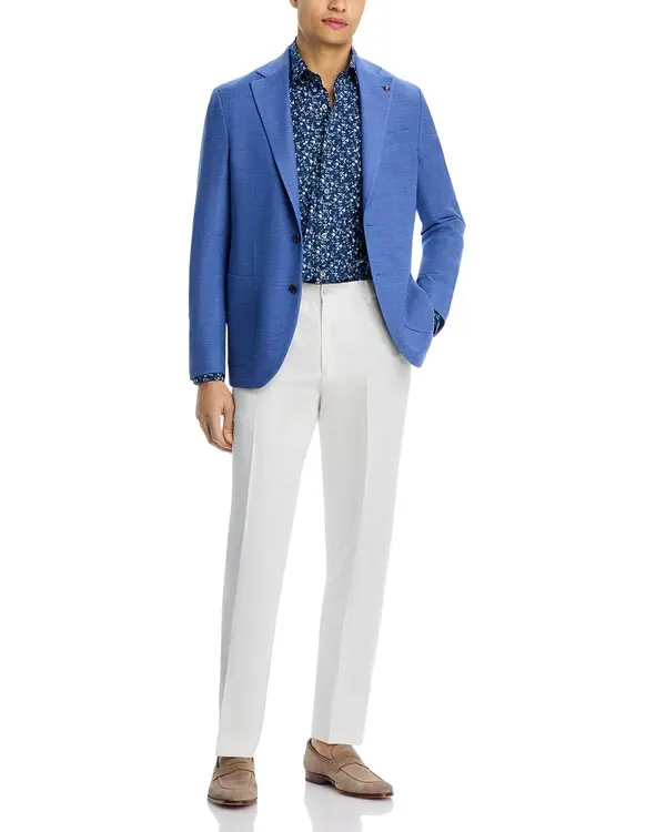 JACK VICTOR Douglas Floral Print Shirt - Navy