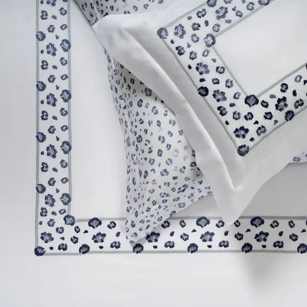 DEA LUXURY LINENS Timothy Corrigan For Dea Animale Print Sham, Euro - Blue