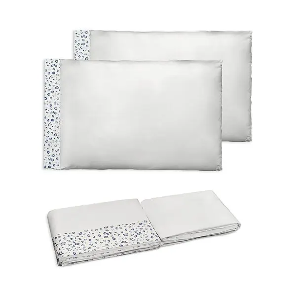 DEA LUXURY LINENS Timothy Corrigan For Dea Animale Print Sateen Sheet Set, Queen - Blue