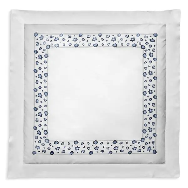 DEA LUXURY LINENS Timothy Corrigan For Dea Animale Embroidered Sham, Euro - Blue