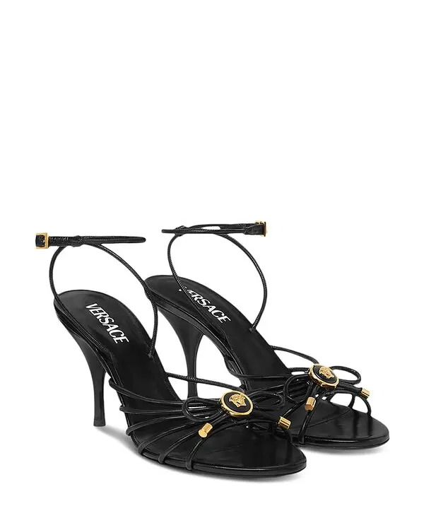 Versace Embellished Leather Sandals