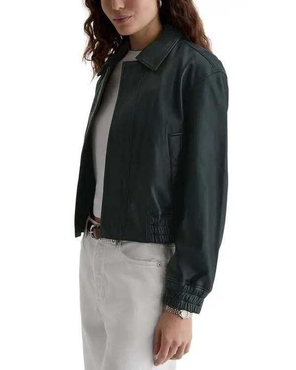 Ag Lincoln Leather Bomber Jacket