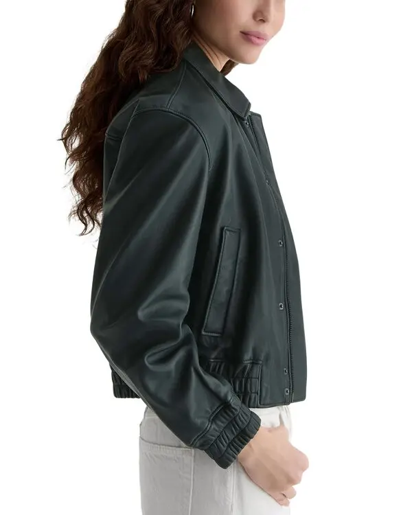 Ag Lincoln Leather Bomber Jacket