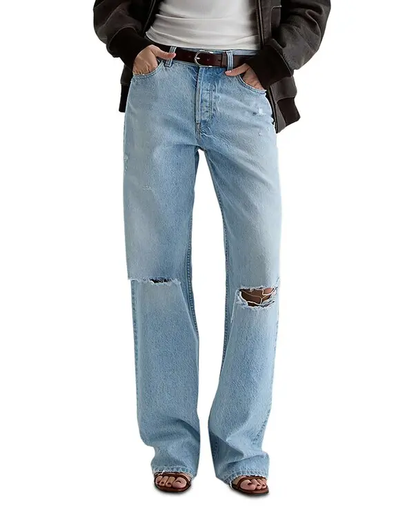 Ag Billie High Rise Relaxed Straight Jeans - Soft Focus