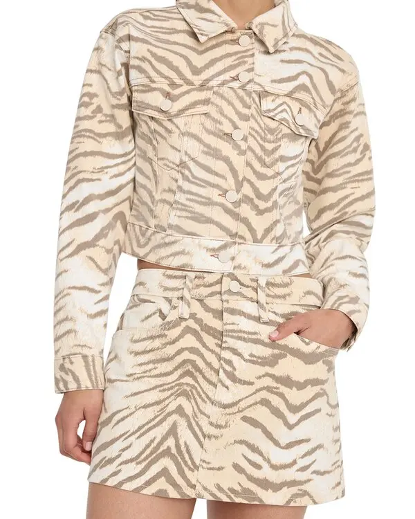 Good American Good 90s Tiger Print Mini Skirt - Brown Tiger
