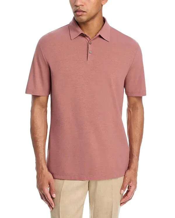 SLOWEAR Ice Cotton Short Sleeve Polo Shirt - Rose