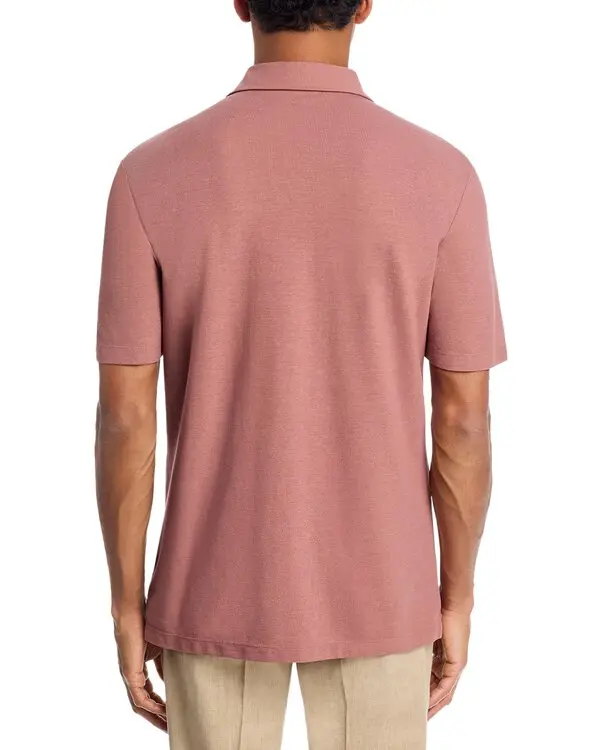 SLOWEAR Ice Cotton Short Sleeve Polo Shirt - Rose