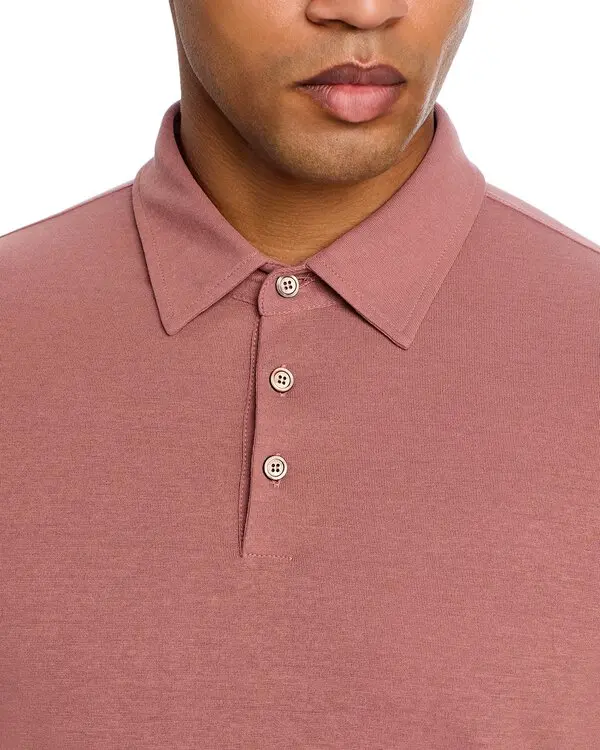 SLOWEAR Ice Cotton Short Sleeve Polo Shirt - Rose