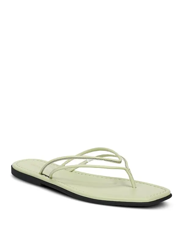 Veronica Beard Clea Piping Sandals - Clear/light Pistachio