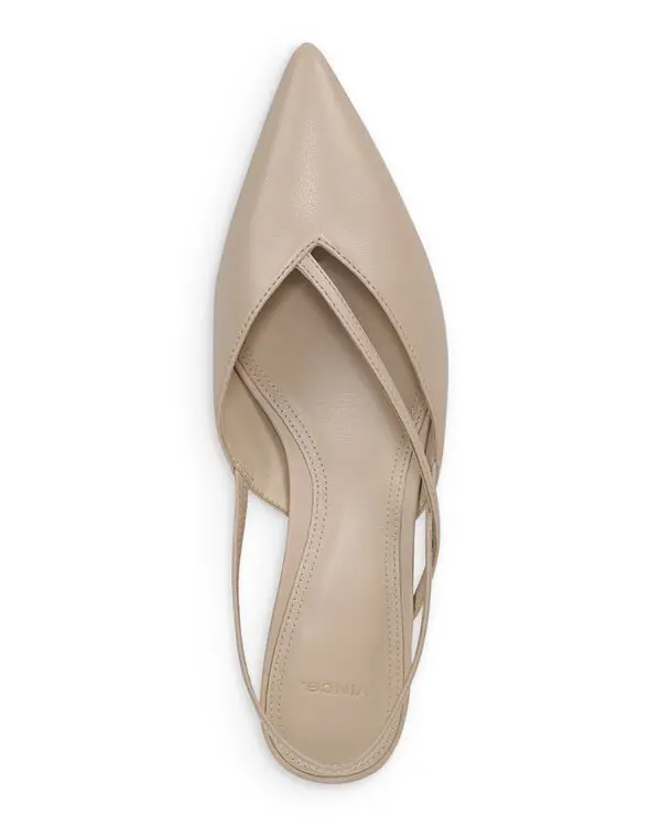 Vince Clara Pointed Slingback Pumps - Birch Sand