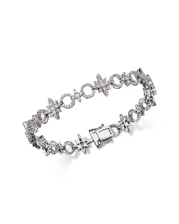 Bloomingdale'S Diamond Starburst Bracelet In 14k 2.42 Tcw - White Gold