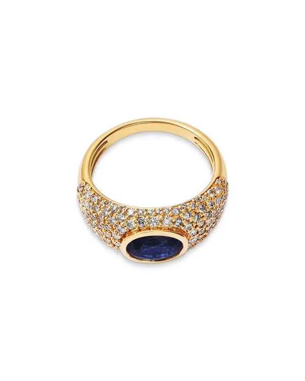 Bloomingdale'S 14k Yellow Sapphire & Diamond Ring