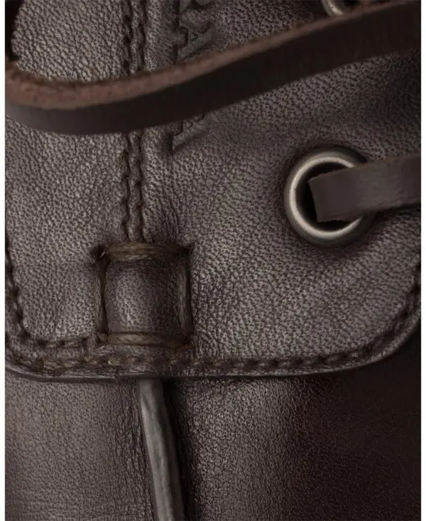 Prada Shuffle Antiqued Leather Laced Shoes - Brown