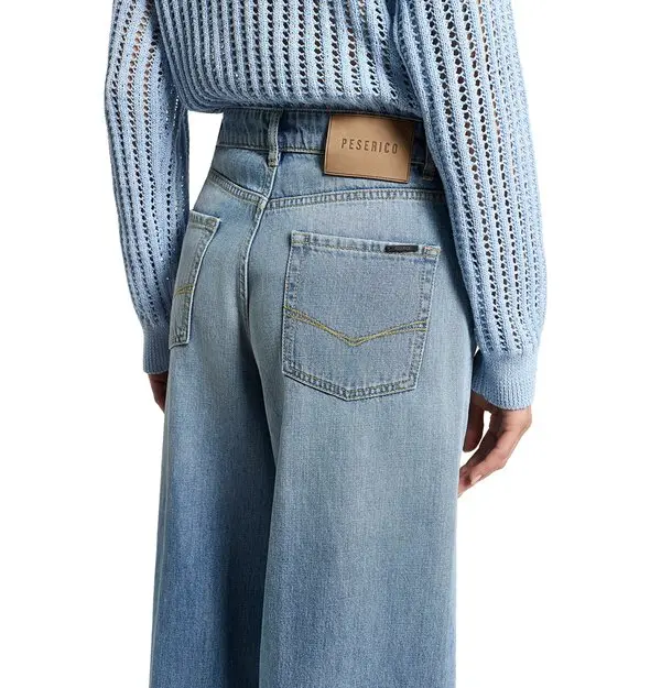 Peserico Low Rise Wide Leg Jeans - Ink