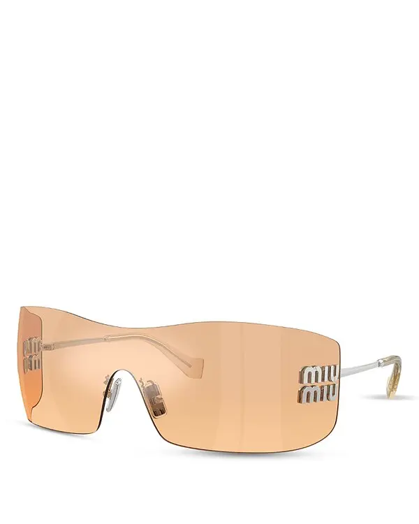 Miu Miu 44mm Rectangular Sunglasses - Orange
