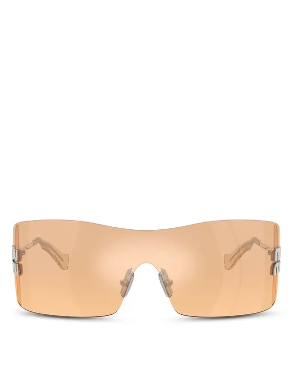 Miu Miu 44mm Rectangular Sunglasses - Orange