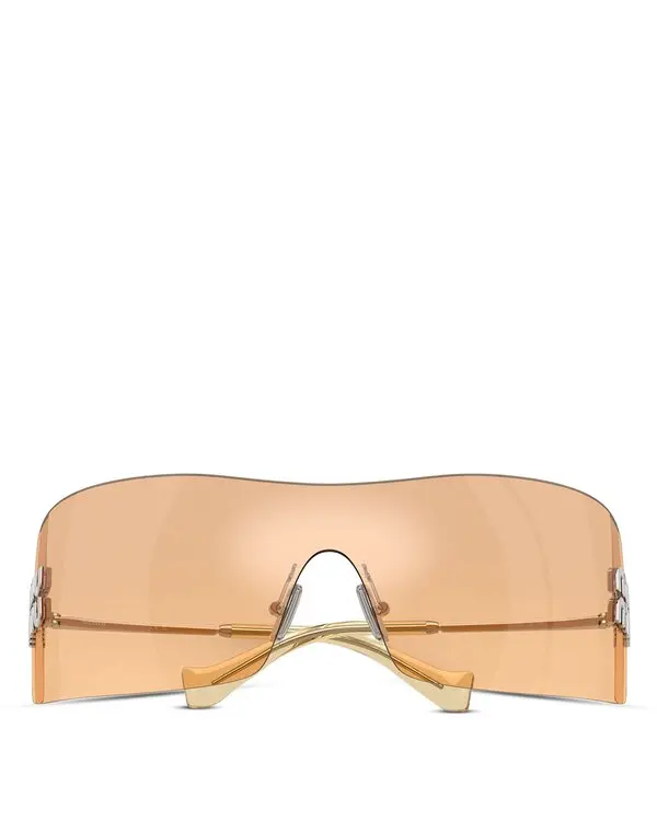 Miu Miu 44mm Rectangular Sunglasses - Orange