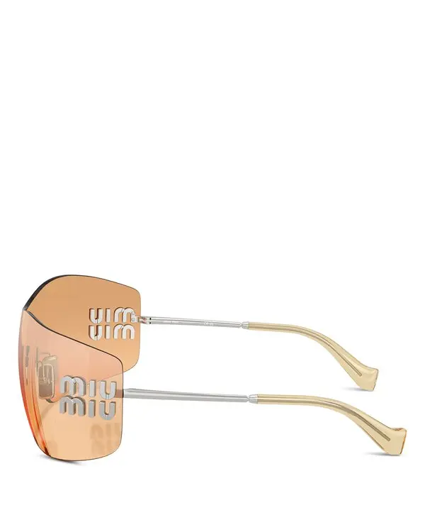Miu Miu 44mm Rectangular Sunglasses - Orange