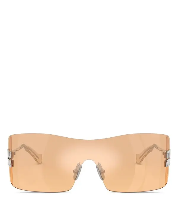 Miu Miu 44mm Rectangular Sunglasses - Orange