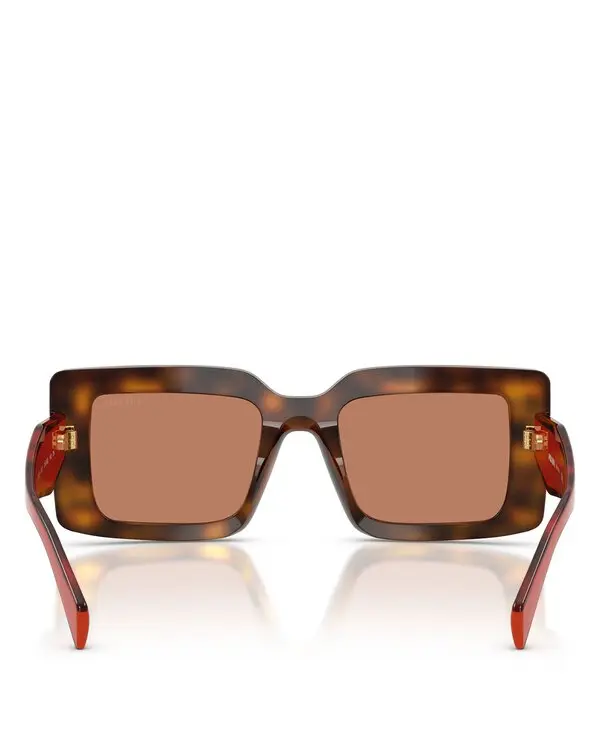 Prada Rectangular Sunglasses, 53mm - Brown