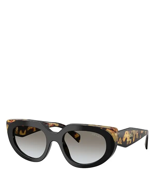 Prada Oval Sunglasses, 54mm - Grey Gradient