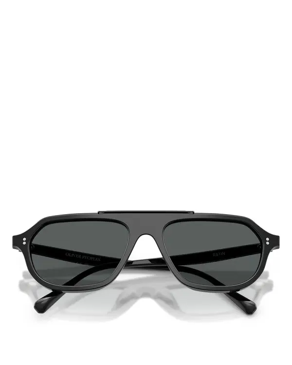 Oliver Spencer Estin Square Frame Sunglasses, 58mm - Black