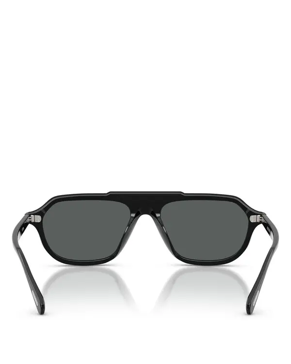 Oliver Spencer Estin Square Frame Sunglasses, 58mm - Black