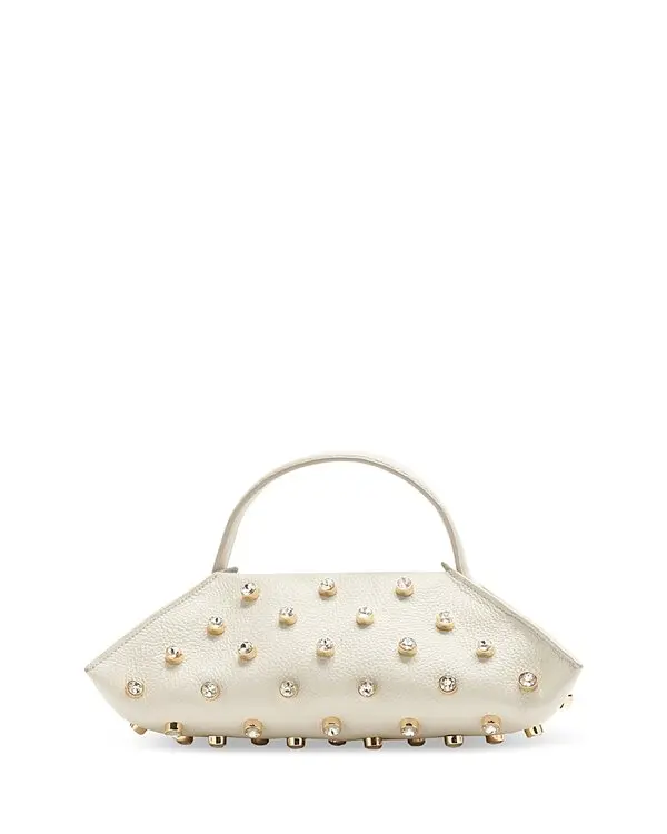 Altuzarra Origami Mini Crystal Studded Leather Handbag - Ivory/crystal
