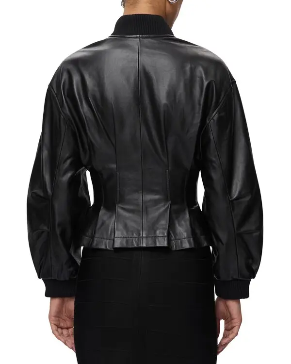 Herve Leger The Aven Leather Jacket